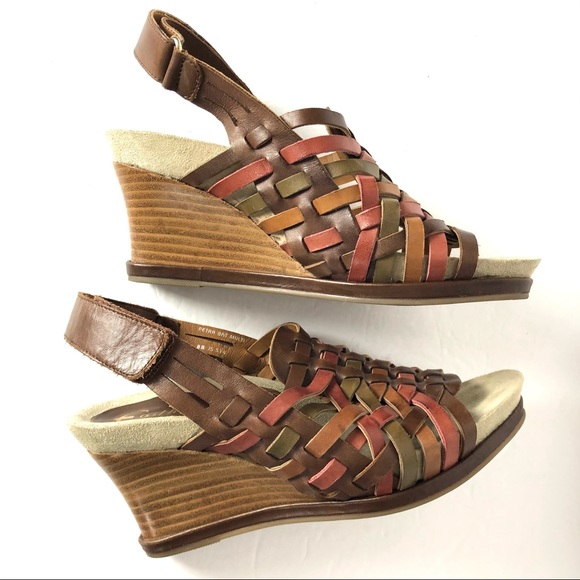 Earthies | Shoes | Earthies Leather Petra Bat Wedge Sandals | Poshmark